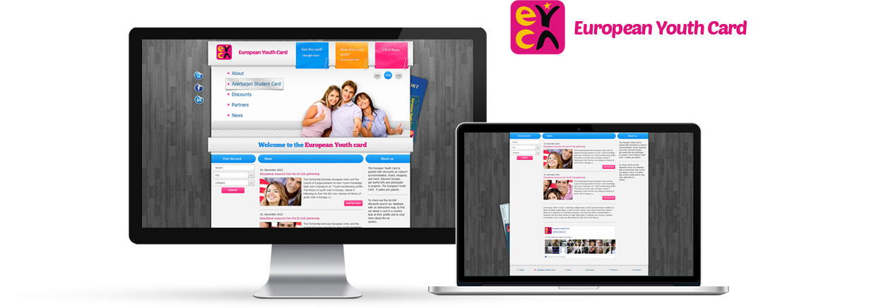 Корпоративный сайт для филиала всемирной студенческой организации EYCA